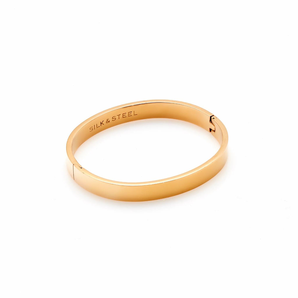 Silk & Steel Sleek Stainless Steel Bangle - Everyday Elegance