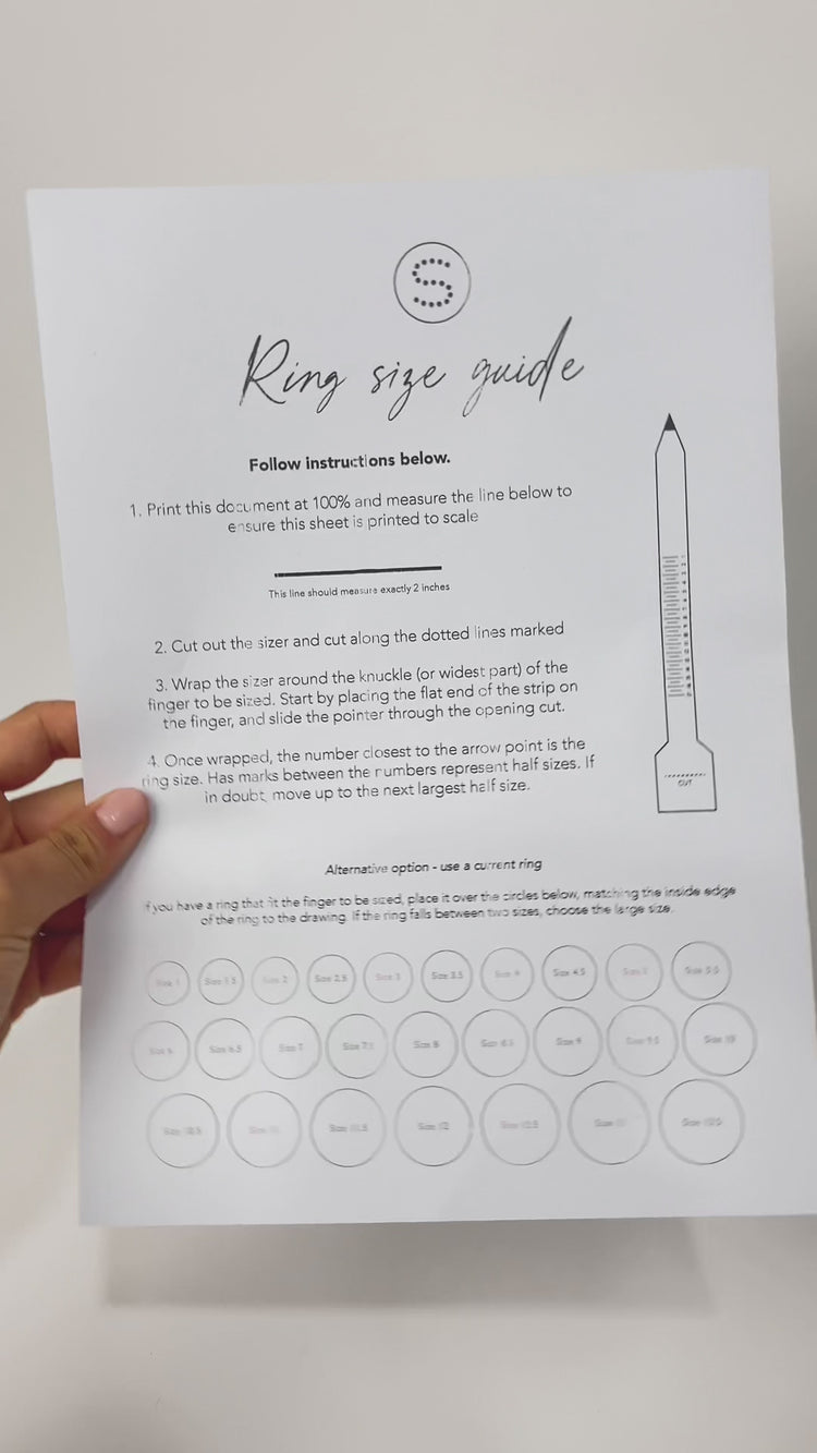 Ring Size Guide | Silk & Steel