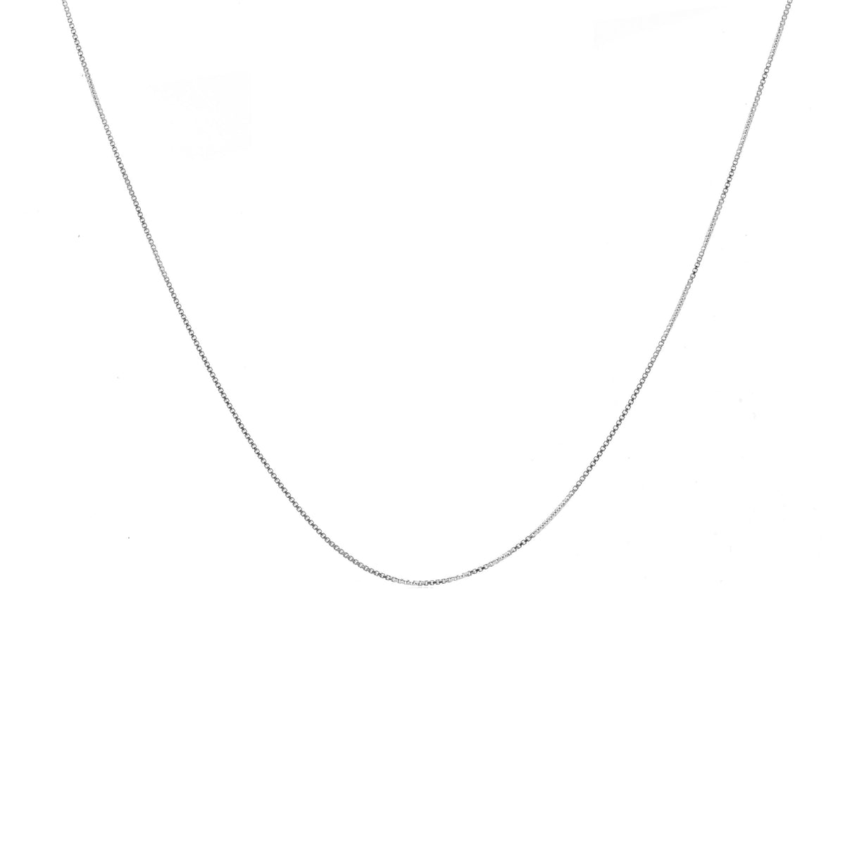 Fine Box Chain Necklace | Sterling Silver | Silk & Steel